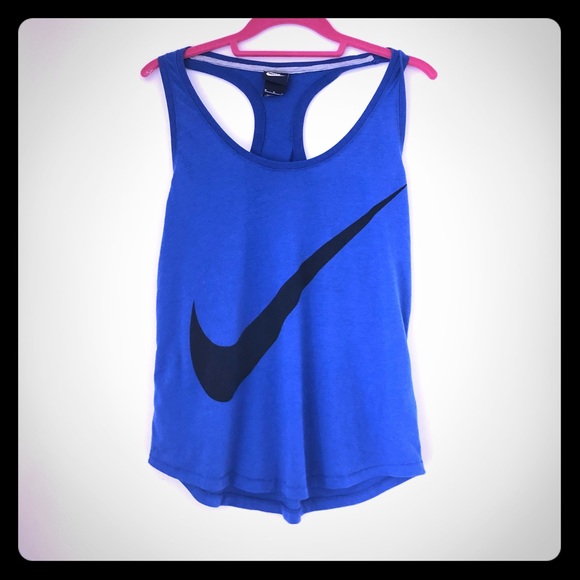 Nike | Tops | Nike Royal Blue Swoosh Tank | Poshmark